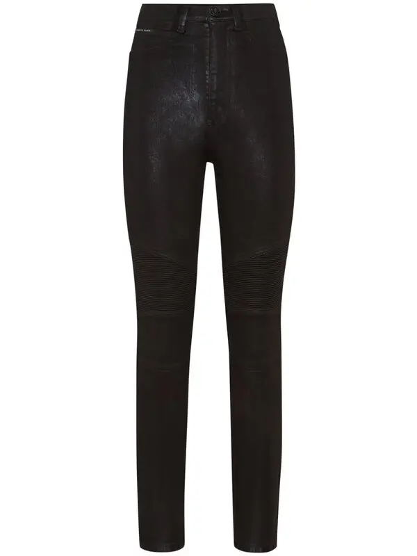 Philipp Plein Logo-patch High-waist Jeans
