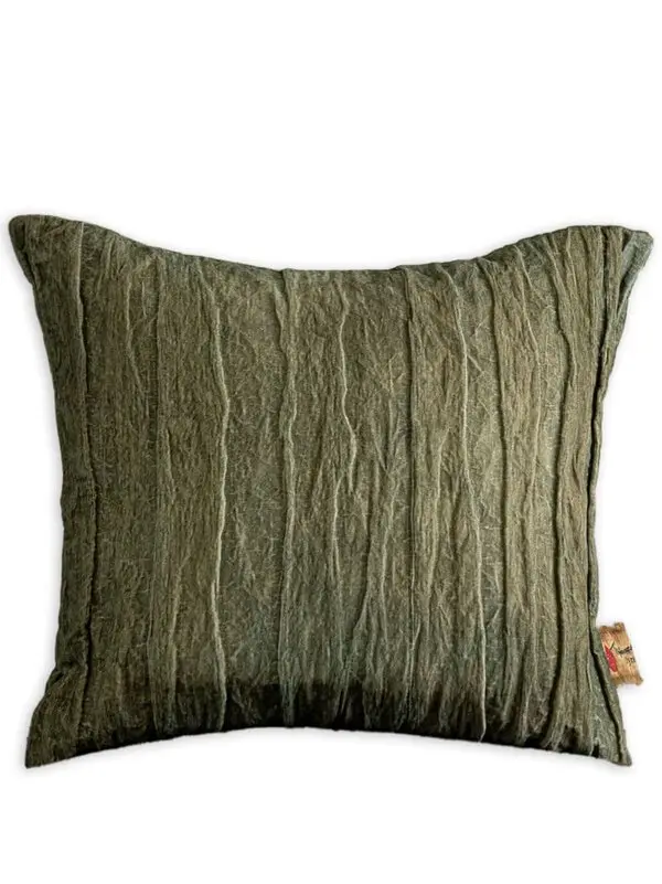 THE HOUSE OF LYRIA Paesaggio Crepe-texture Cotton Cushion
