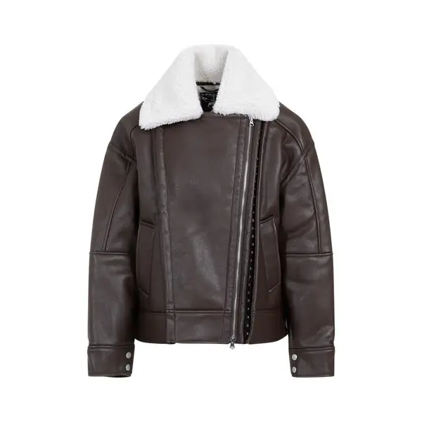 Buy Y/project Hook And Eye Shearling Jacket - Brown At 33% Off ...