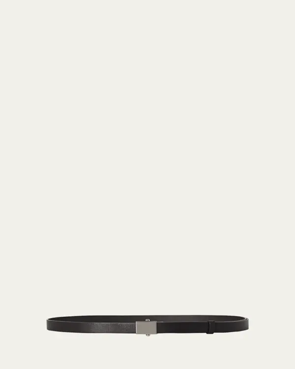 THE ROW Brian Leather Belt - Black Pld
