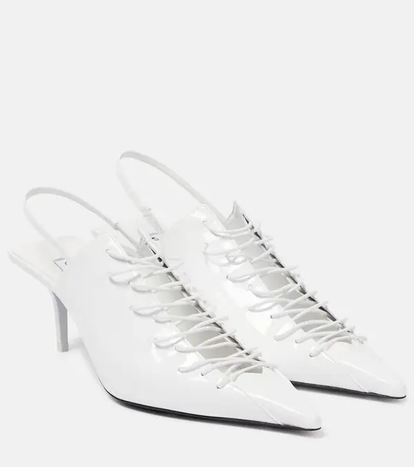 JIMMY CHOO X Jean Paul Gaultier Corset Leather Pumps - White