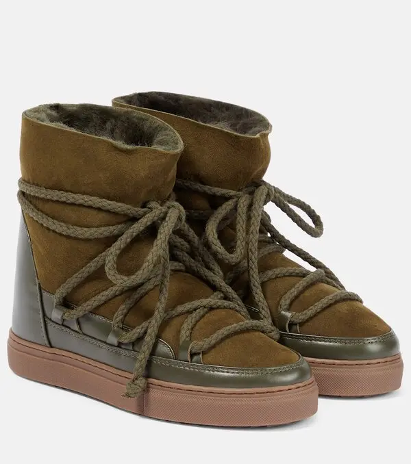Inuikii Classic Wedge Ankle Boots - Green