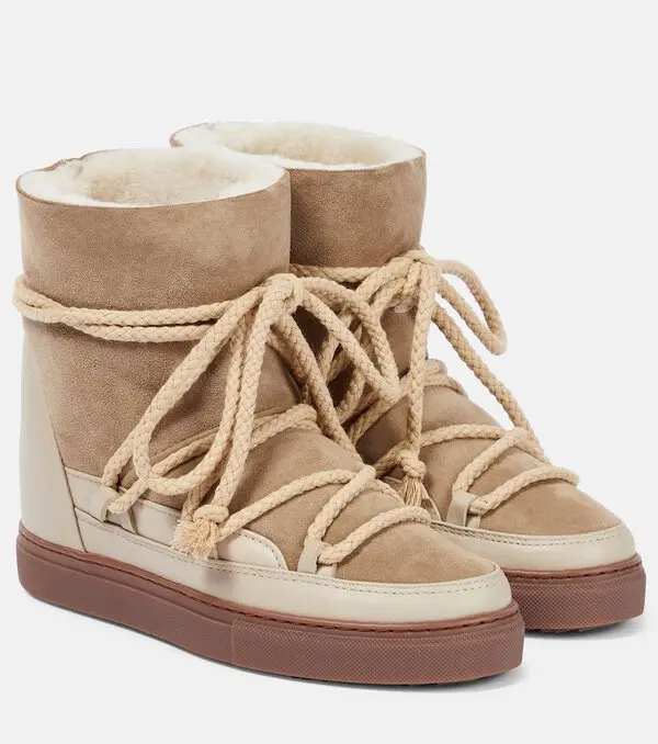 Inuikii Classic Wedge Ankle Boots - Beige
