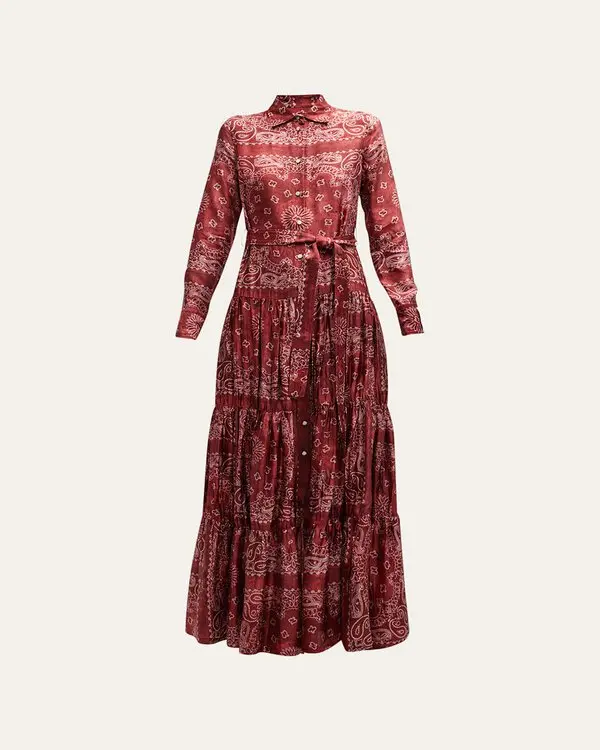 Golden Goose Bandana-print Shirtdress - Red