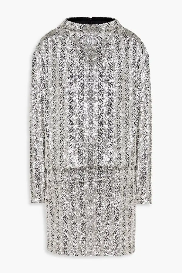 One33 Social Layered Sequined Tulle Mini Dress