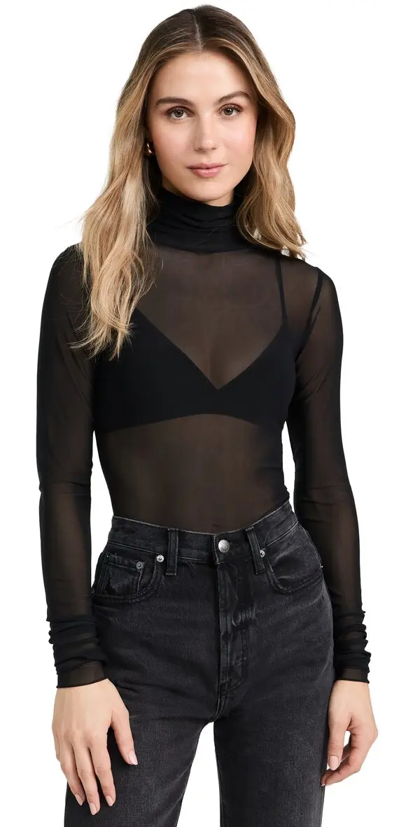 AFRM Milo Thong Bodysuit - Noir