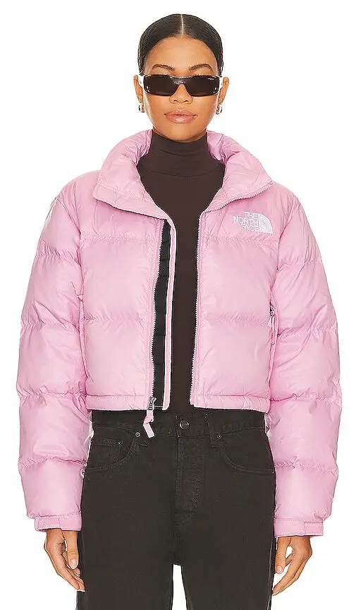 The North Face Nuptse Short Jacket In Pink - Orchid Pink | Editorialist