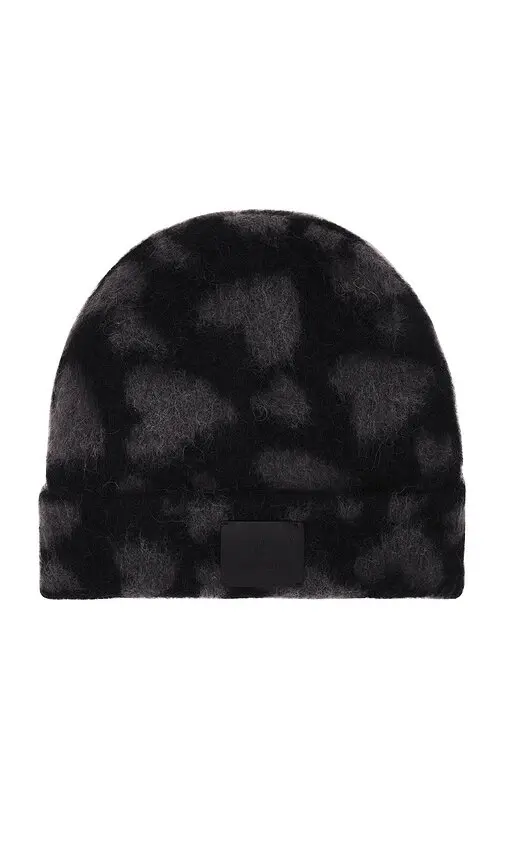 ANINE BING Elia Beanie - Black And Grey Heart