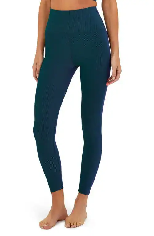 Beach Riot Tayler Rib Two-Tone Leggings In Galaxy 60% Off