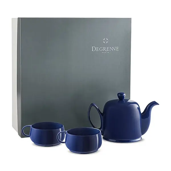 DEGRENNE PARIS Salam Monochrome Teapot And Cups Set