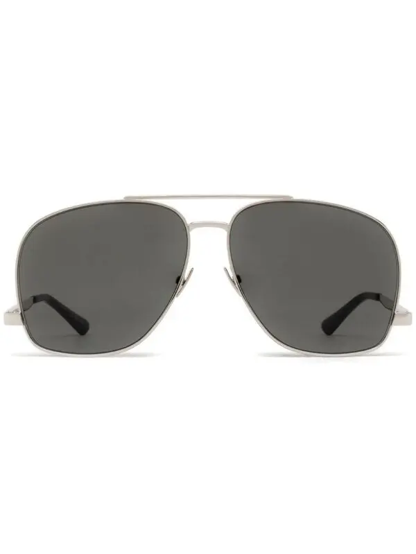 Saint Laurent Leon Oversized Sunglasses - Silver
