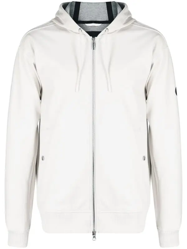 ALPHA TAURI Logo-patch Zip-up Hoodie