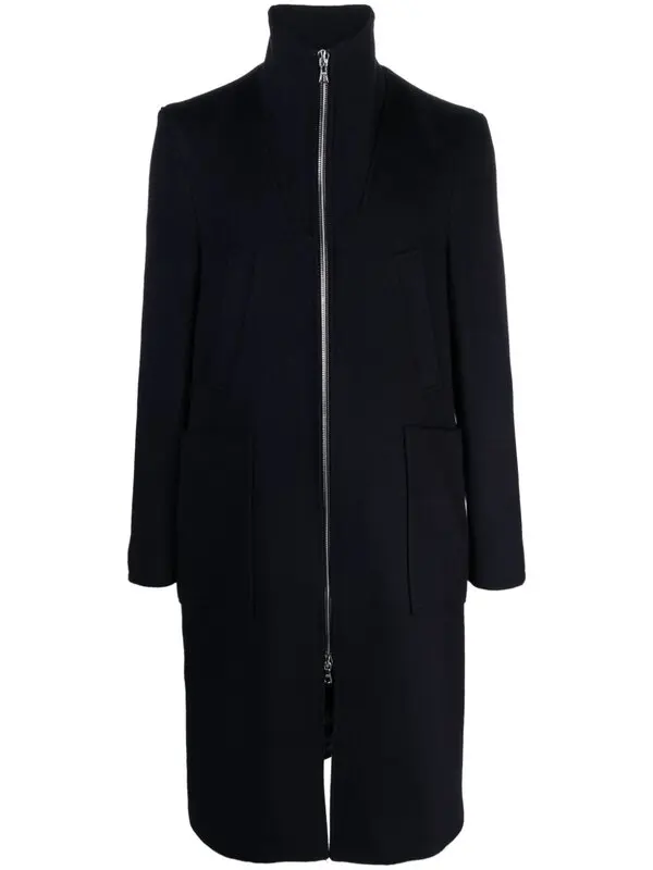 Officine Générale Virgin Wool Zip-up Coat