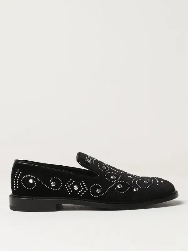 Moschino Velvet Moccasins In Black 40% Off Editorialist