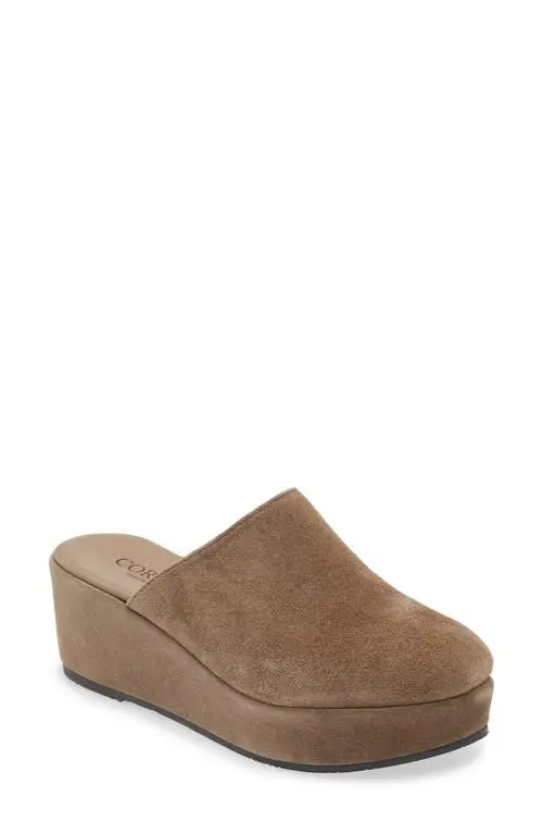 Cordani Camryn Platform Wedge Mule - Crosta Fango