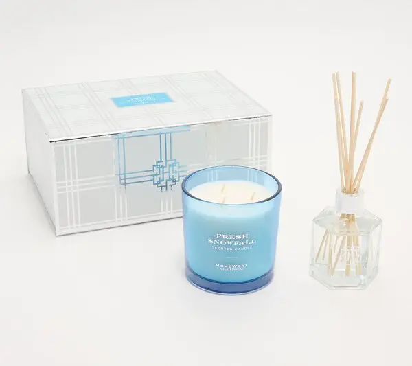 HOMEWORX BY SLATKIN + CO. As Is Fresh Snowfallcandle Set