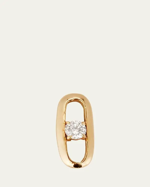 Lizzie Mandler 18k Yellow Diamond Link Stud Single Earring - Gold