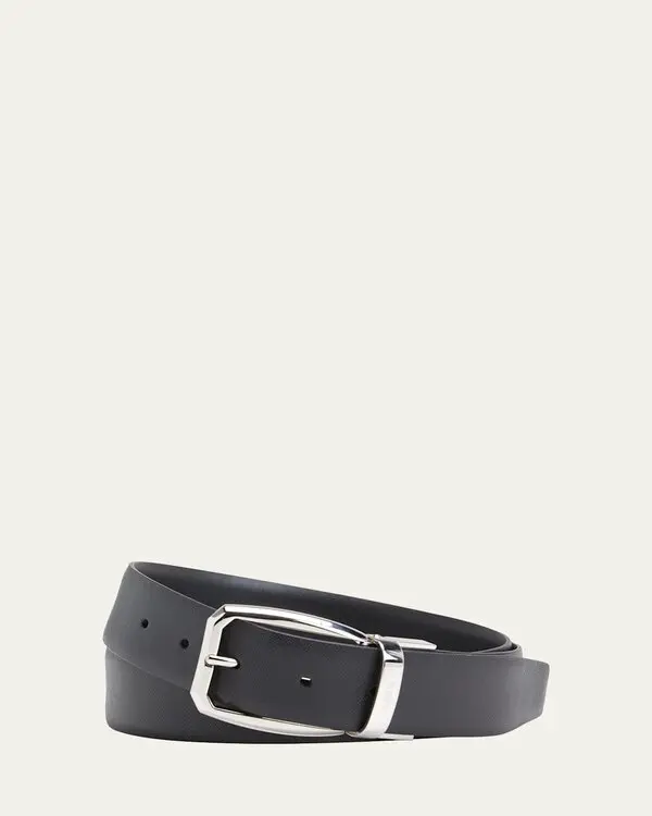 Zegna Gioiello Adjustable Reversible Leather Belt
