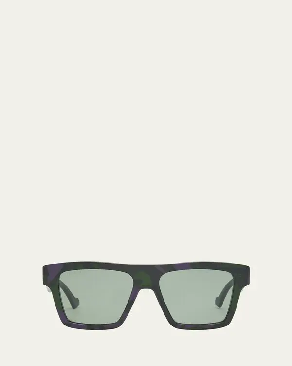 Gucci Gg0962sm Rectangle Sunglasses - Shiny Big Spotted Purple