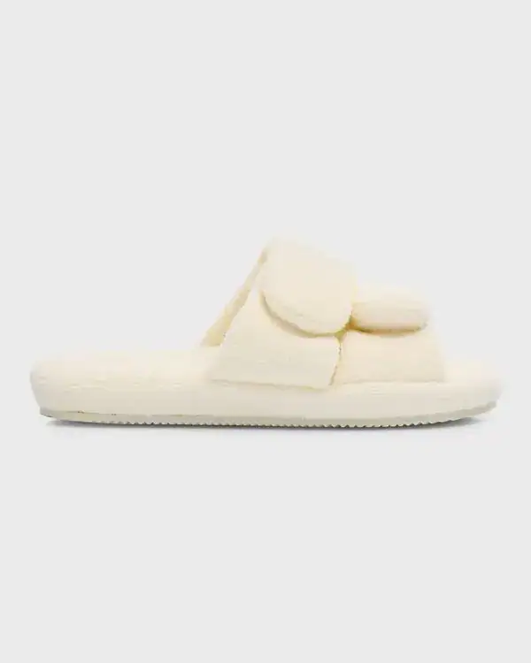 Skin Val Double-strap Faux Fur Slide - Black | Editorialist