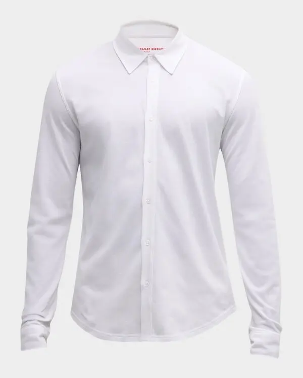 Orlebar Brown Giles Pique Button-down Shirt - White