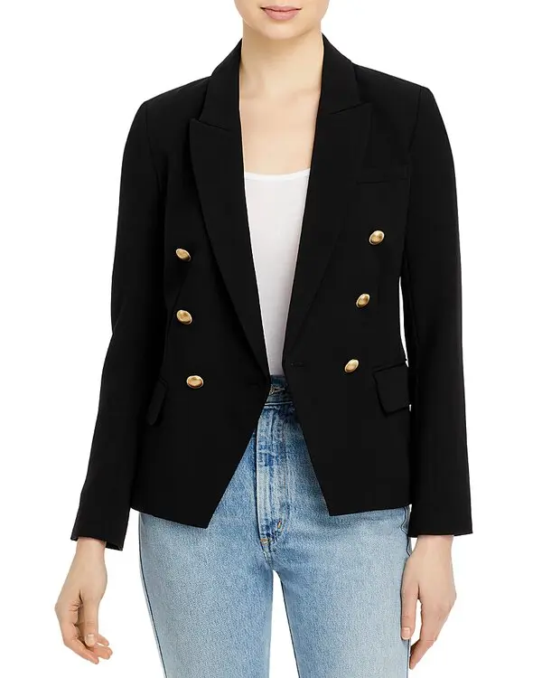 L'Agence Kenzie Double-breasted Blazer - Black