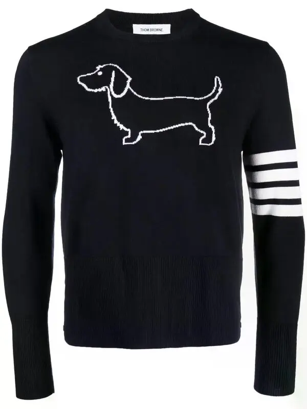 Thom Browne 4-bar Stripe Wool Jumper - Blue