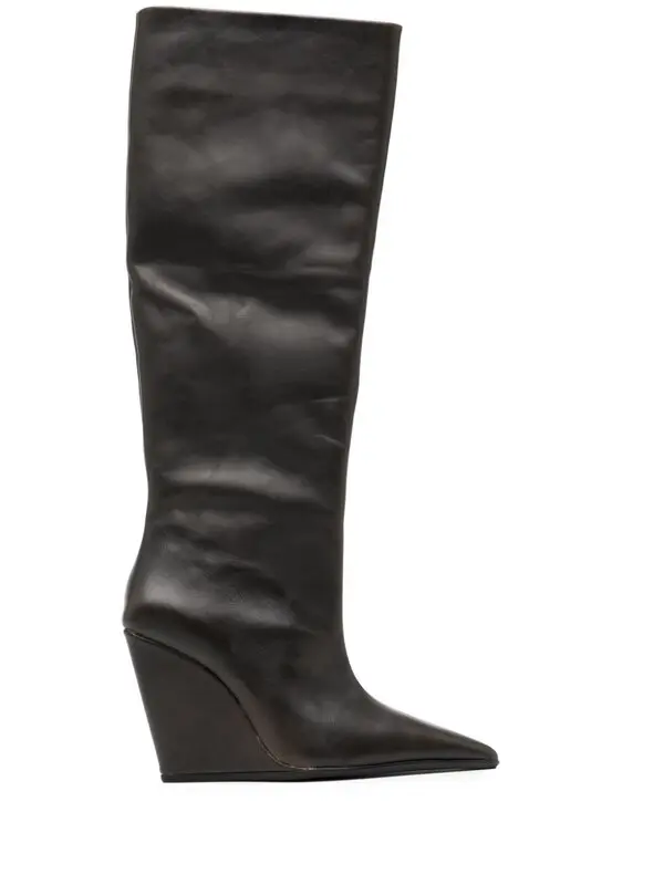 Senso Hendrick Ii 100mm Wedge Boots - Grey