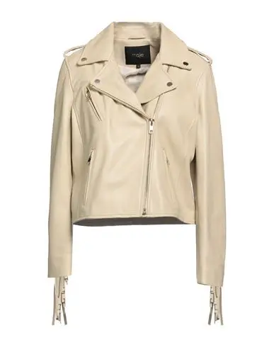 Buy Maje Jacket Cream Lambskin - White At 65% Off | Editorialist