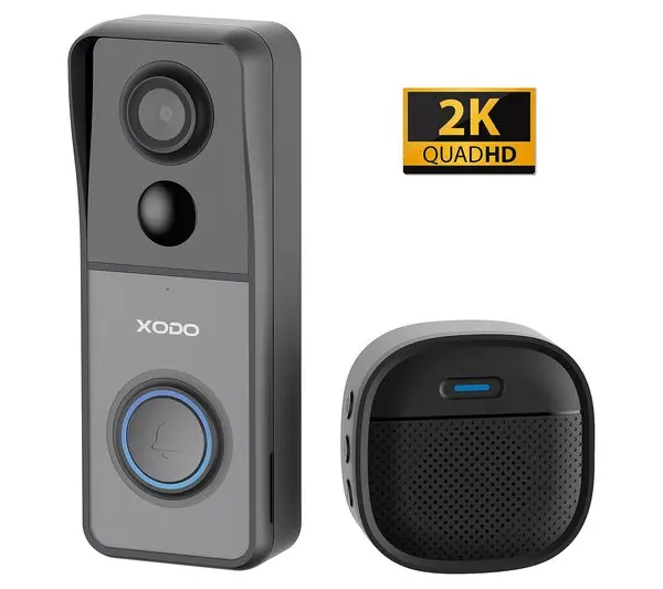 XODO Smart Video Doorbell Wi-fi 2k Hd Wireless Ecurity Camera