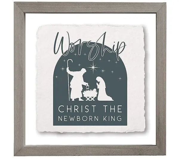 SINCERE SURROUNDINGS 10'worship Christ Nativity Floating Frame