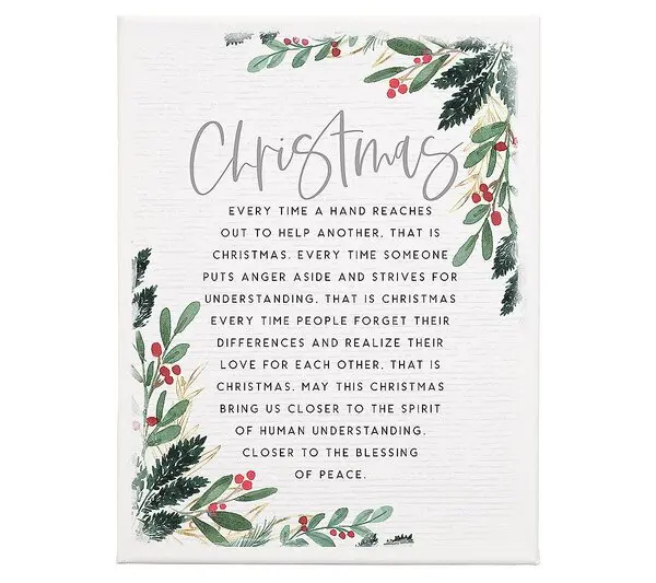 SINCERE SURROUNDINGS 17' Christmas Every Time W Rapped Canvas