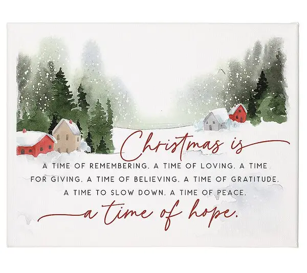 SINCERE SURROUNDINGS 17' Christmas Is Time Wrap Ped Canvas
