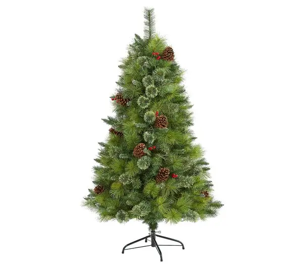NEARLY NATURAL 5' Montana Mixed Pine Artificial Christmas Tree