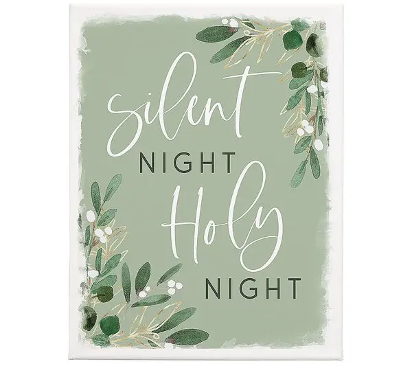 SINCERE SURROUNDINGS 17' Silent Night Green Wra Pped Canvas