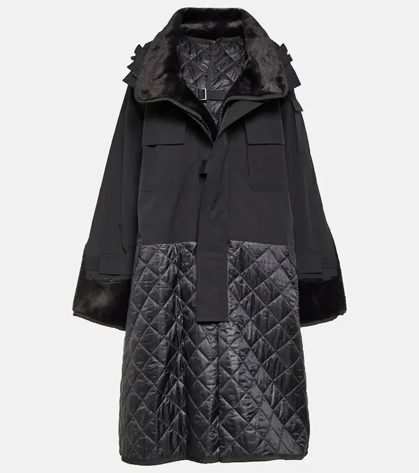 Junya Watanabe Quilted Faux Shearling-lined Coat