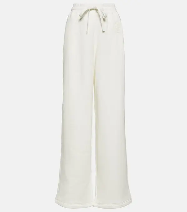 Gucci Women White Pants With Elastic Drawstring Waist In Tech Fabric Woman