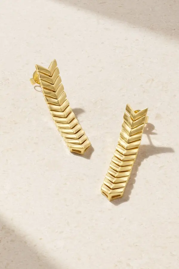ANITA KO Zipper 18-karat Dangle Earrings - Gold