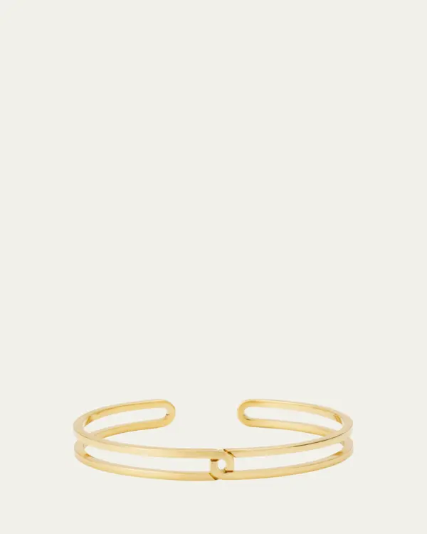 KINRADEN Recycled 18k Yellow Gold Blast Cuff Bracelet - One-color