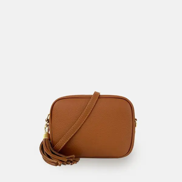 APATCHY LONDON Tan Leather Crossbody Bag - Multi | Editorialist