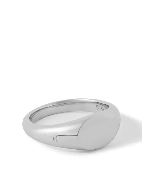 Tom Wood Joe Rhodium-Plated Signet Ring 58 In Silver - 50% Off 