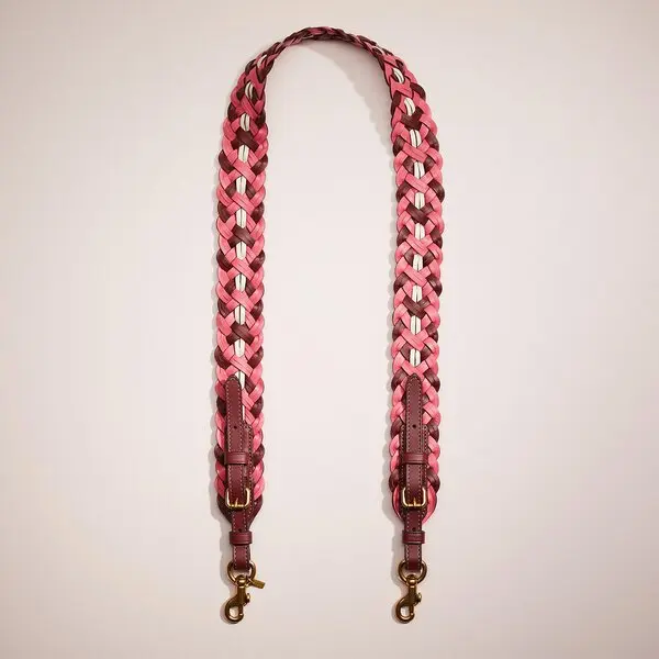 Coach Restored Strap With Weaving - Brass/confetti Pink Multi ...