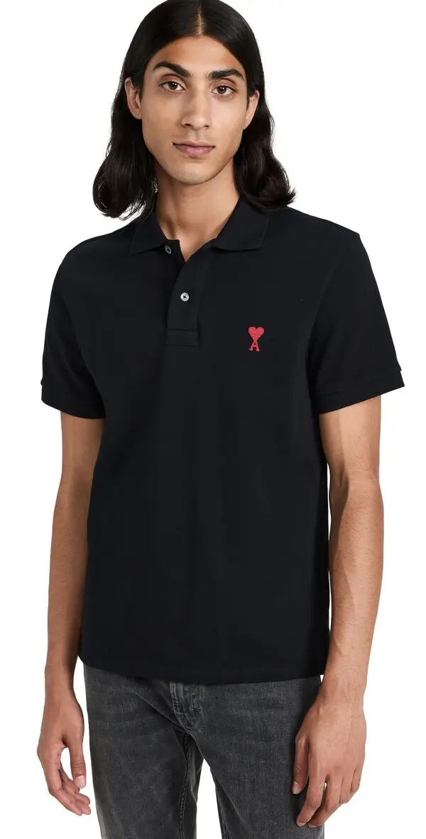 Ami De Coeur Polo Shirt - Black