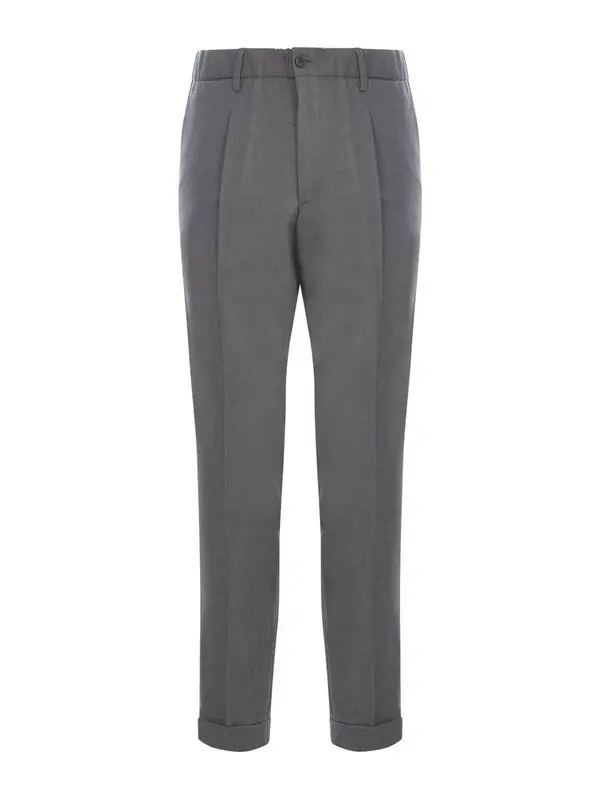 BRIGLIA 1949 Stretch Virgin Wool Trousers - Light Grey