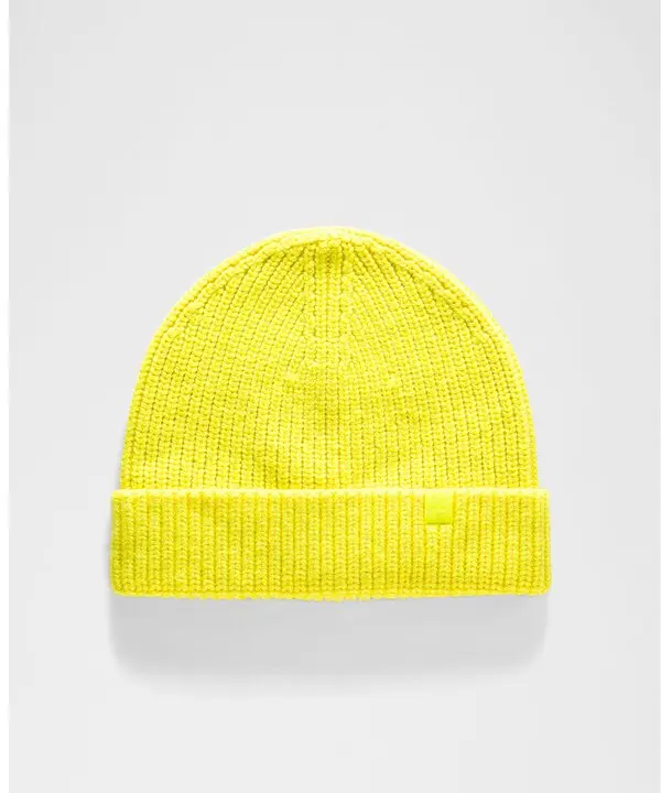 Lululemon Wool-blend Ribbed Knit Beanie - Daisy Glow