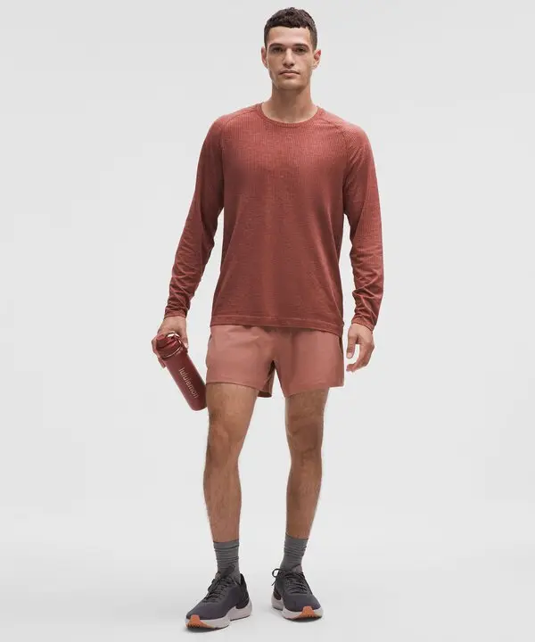 Lululemon Pace Breaker Linerless Short 5 - Red Clay