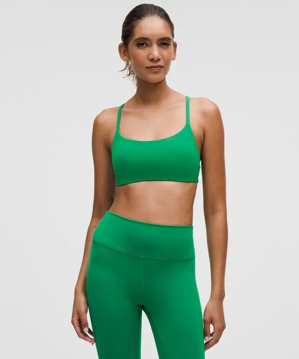 Lululemon Wunder Train Strappy Racer Bra - Raceway Green