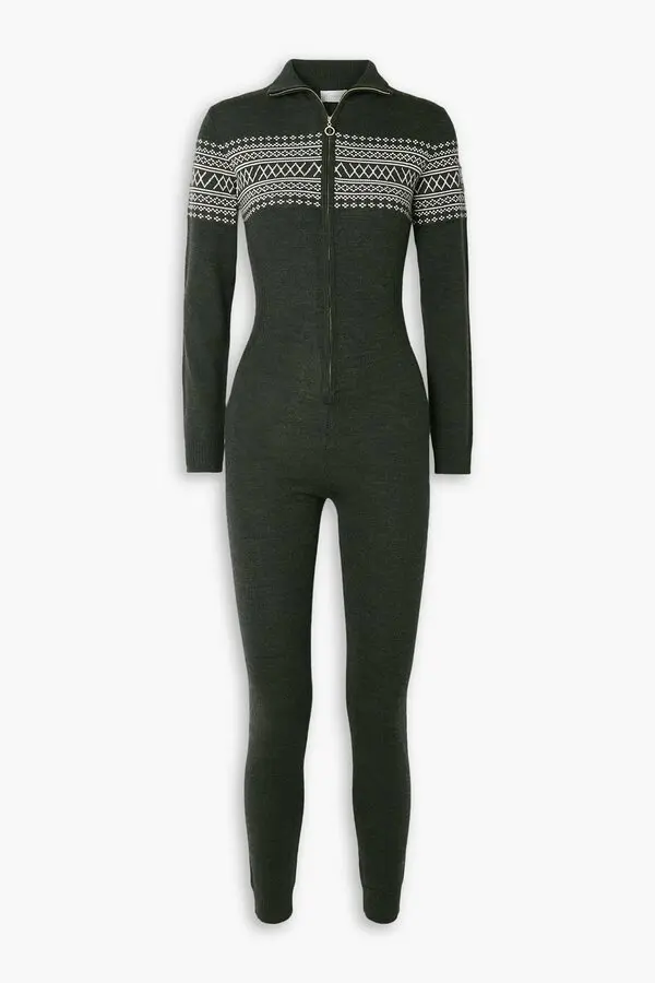 WE NORWEGIANS Setesdal Merino Wool Jumpsuit - Dark Green