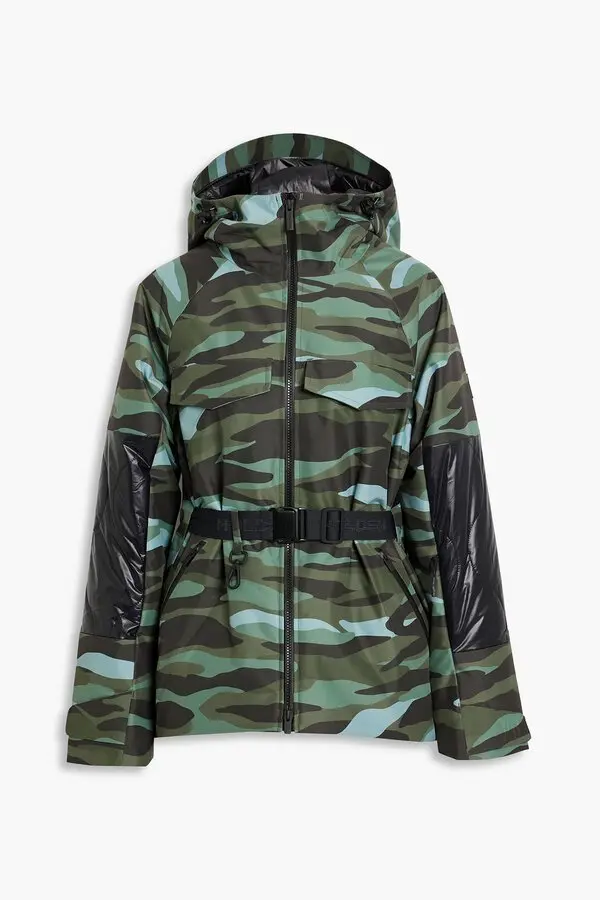 HOLDEN Quilted Camouflage-print Hooded Ski Jacket