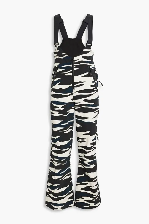 HOLDEN Zipdetailed Zebraprint Shell Ski Salopettes